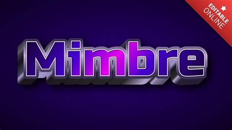 Mimbre Efecto 3d Morado Y Azul Generador De Efectos De Texto