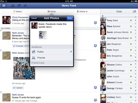 First Look Facebook IOS App Upgrade With Native IPad Support Less Crashing Ars Technica