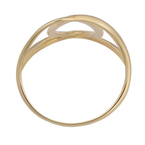 14k Yellow Gold Wide Knot Fashion Ring 6 Sfjog8 Jewelry Affairs