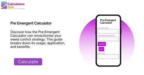 Pre Emergent Calculator Online Calculatorshub
