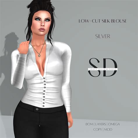 Sd Low Cut Silk Blouse Bom Classic Layers Sapphira Kitely