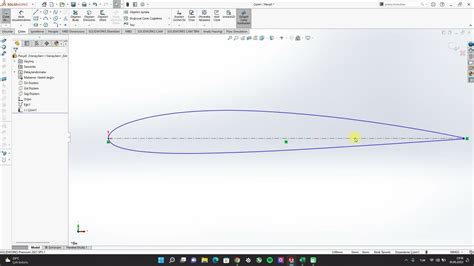 Solidworks How To Draw An Aircraft By An Airfoil Part1 Youtube