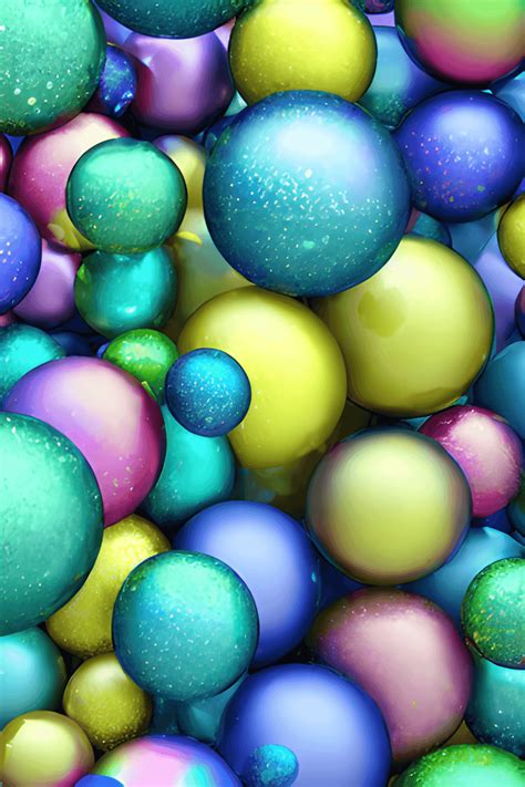 Mokre Krople Farby Heavy Blobs Spheres · Creative Fabrica