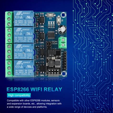 modulo relÈ wifi 5v 12v esp8266 scheda relè controllo wifi per arduino
