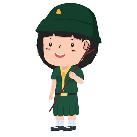 Vector Illustration Of Girl Scout Thai 20149919 Vector Art At Vecteezy
