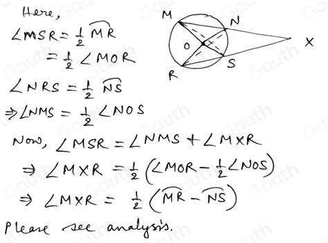 Solved In The Given Figure Chords MN And RS Of A Circle Intersect