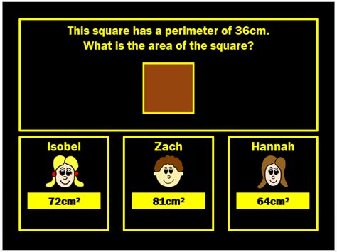 area powerpoint game two by arithmetickx teaching resources
