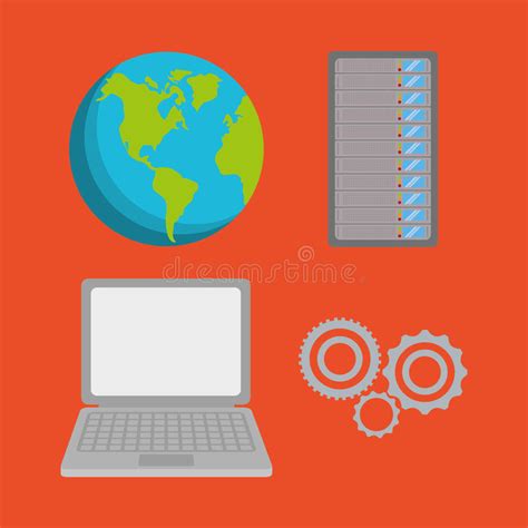 Data Center And Web Hosting Design Stock Vector Illustration Of Icon Guaranteed 77923074