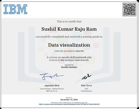 sushil ram on linkedin ibm certificate in data visualization 🎓