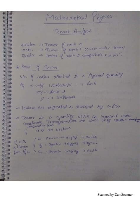 Tensor Engineering Physics Studocu