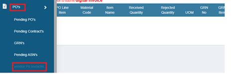 How To Check Invoice Rejection In Buyer Screen Self Help Portal