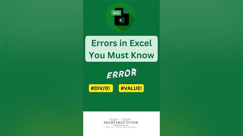 Excel Tips Excel Errors ‼️must Know Tips And Tricks Excel Shorts Exceltutorial Exceltips