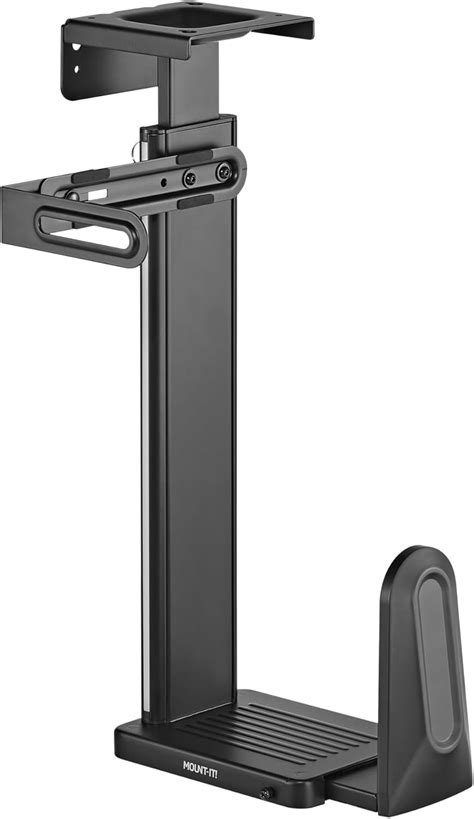 Brandclub Mount It CPU Under Desk Mount Bracket Height Adjustable Heavy Duty Computer Tower