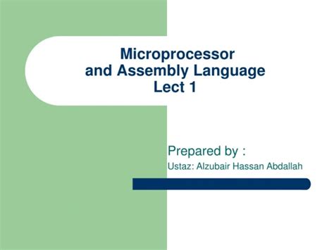 Ppt Microprocessor And Assembly Language Powerpoint Presentation