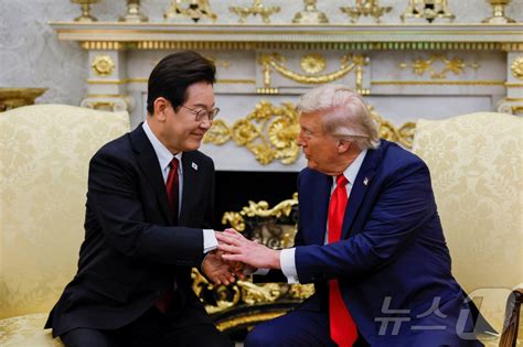 외신 노련한 이재명 칭찬·농담으로 트럼프 매료…그 자체로 승리