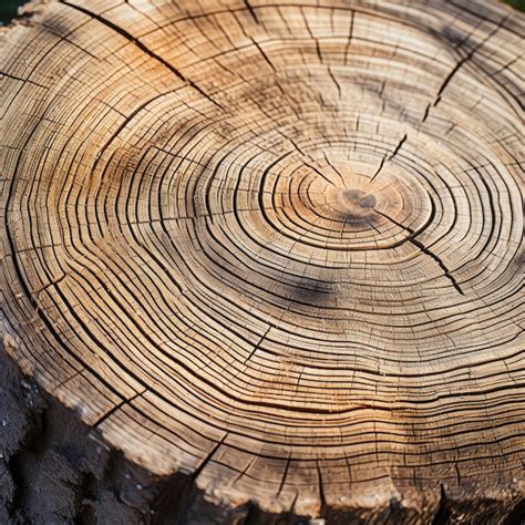 Premium Ai Image Closeup Of Tree Rings On A Cut Log