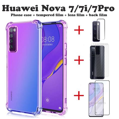 In Huawei Nova I Nova Se Se Anti Fall Color Mobile Phone Case Hd Full Screen Tempered