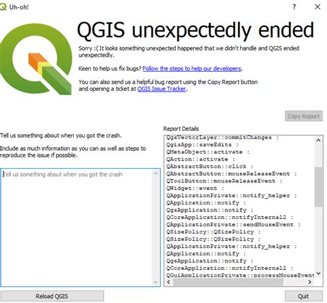 Qgis Unexpectedly Issue Qgis QGIS GitHub