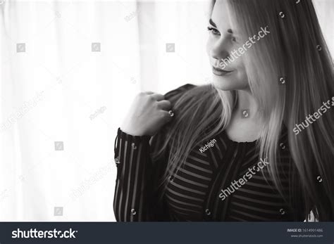 Sexy Blonde Tight Dress Beautiful Adult Stock Photo Shutterstock