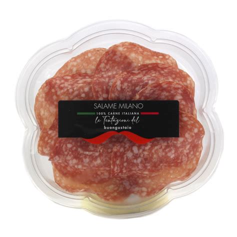 Salame Milano A Fette 100 Italiana Le Tentazioni Del Buongustaio Gr 50