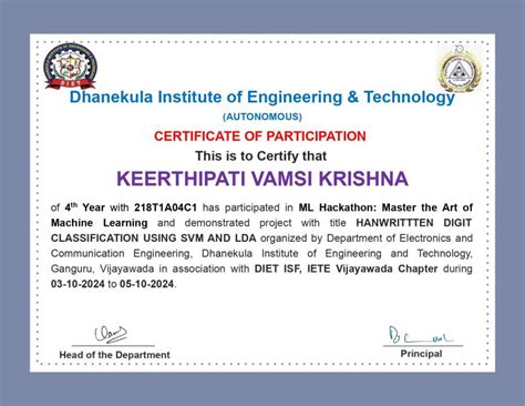 Machinelearning Hackathon Datascience Ai Innovation Continuouslearning Keerthipati Vamsi