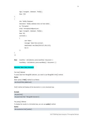 Introduction Management NoSQL With MongoDB Pdf