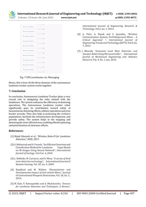 Autonomous Landmine Tracker System Pdf