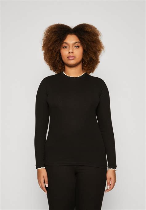 Anna Field Curvy Topper Langermet Blacksvart Zalandono