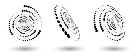 현대 추상적 인 배경입니다 원 형태의 하프톤 점 라운드 로고 벡터 점선 프레임입니다 0명에 대한 스톡 벡터 아트 및 기타 이미지