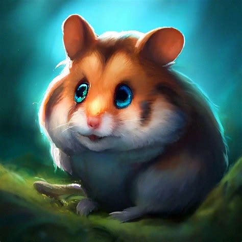 «Милый хомячок с огромными синими … — создано в Шедевруме