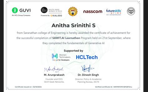 Ai Guinnessworldrecord Techforgood Learnathon Guvi Sawit