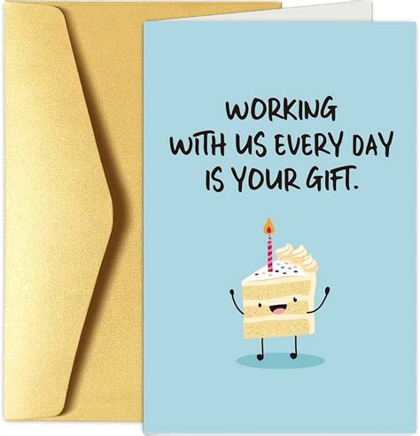 Funny Coworker Birthday Card Birthday Card For Colleague Boss Office