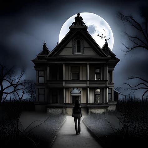 Download Ai Generated Haunted House House Royalty Free Stock