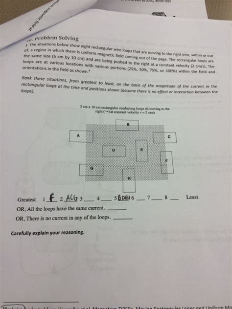 solved the situations below show eight rectangular wire
