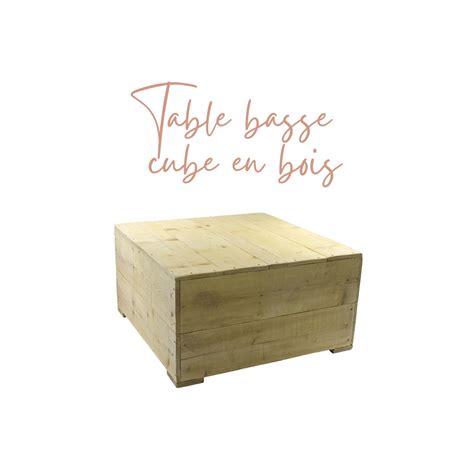 Table Basse Cube En Bois Projets Events