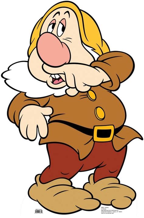 Snow White And The Seven Dwarfs Angry Grumpy Disney Characters Dopey