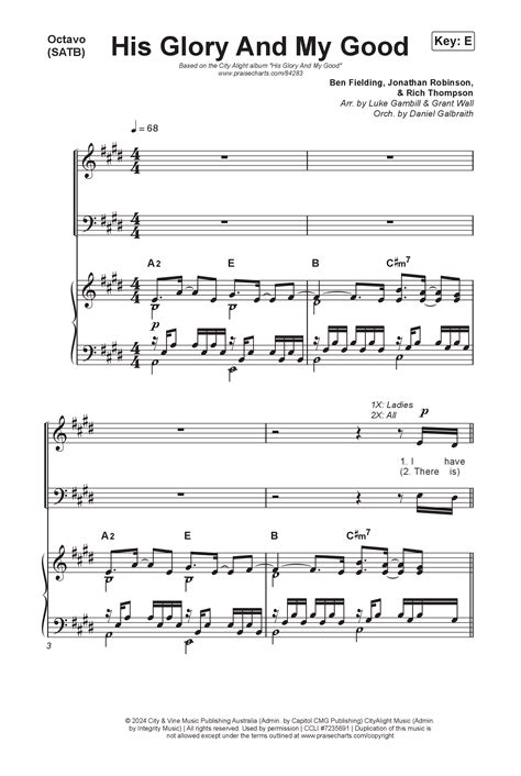 His Glory And My Good Sing It Now Octavo Sheet Music Pdf Cityalight