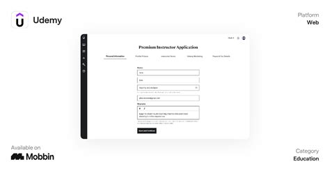 Udemy Web Screen Mobbin