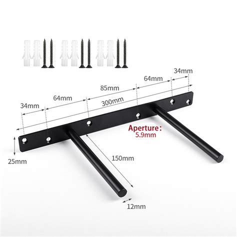 Heavy Duty Floating Shelf Bracket Blind Shelf Supp Grandado