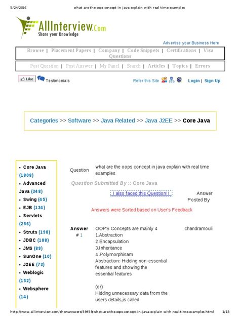 What Are The Oops Concept In Java Explain With Real Time Examples Pdf