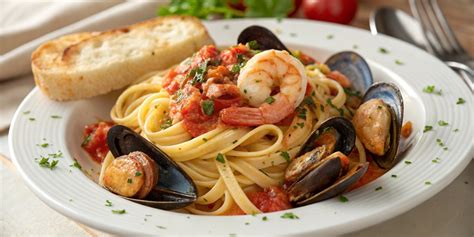 Linguine With Seafood World Of Cooks