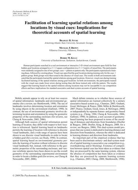 Pdf Facilitation Of Learning Spatial Relations Among Locations By
