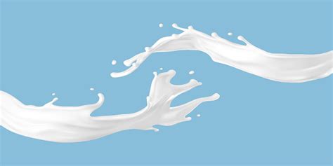 우유 또는 요구르트가 파란색 배경에 고립되어 있습니다 액체 튀김 벡터 일러스트 레이 션 3차원 형태에 대한 스톡 벡터 아트 및 기타 이미지 3차원 형태 암소 축우
