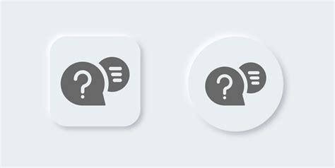 Question Solid Icon In Neomorphic Design Style Help Signs Vector