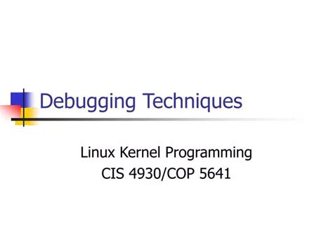 PPT - Debugging Techniques PowerPoint Presentation, free download - ID:5136638