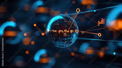 Floating Spheres Connected By Calculus Symbols And Lines Representing Multivariable Calculus In