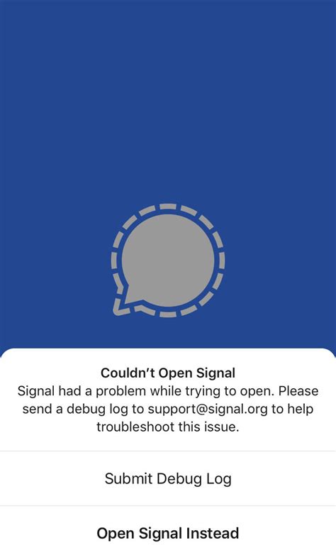 Crash On Launch Launch Failure Issue Signalapp Signal IOS GitHub