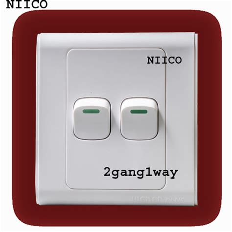 Switch Wener Plus 2 Gang 1 Way Wall Switch Niico