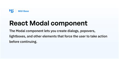 React Modal Component Mui Base