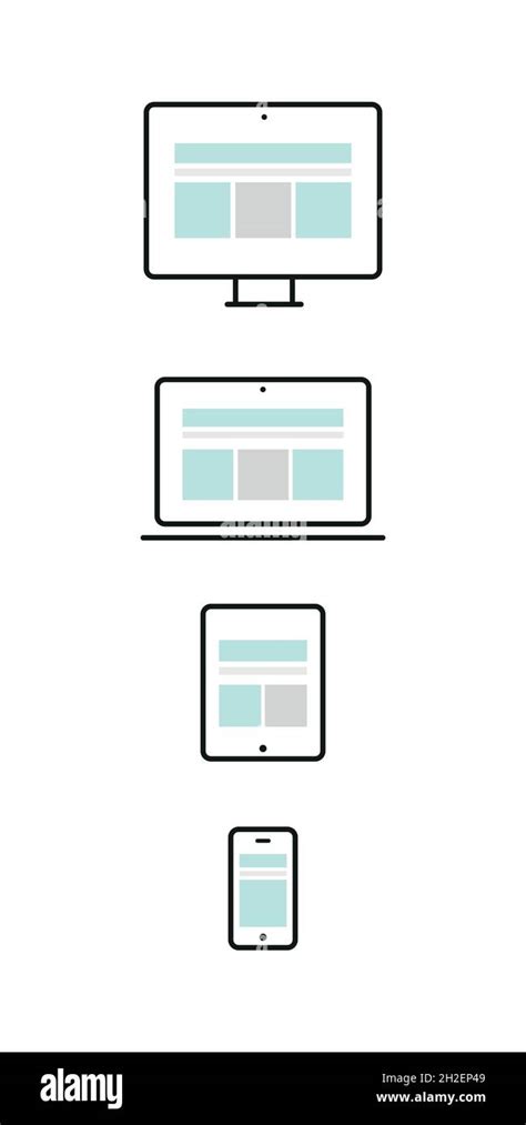 Responsive Web Design Device Desktop Computer Laptop Tablet And Smartphone Web Development